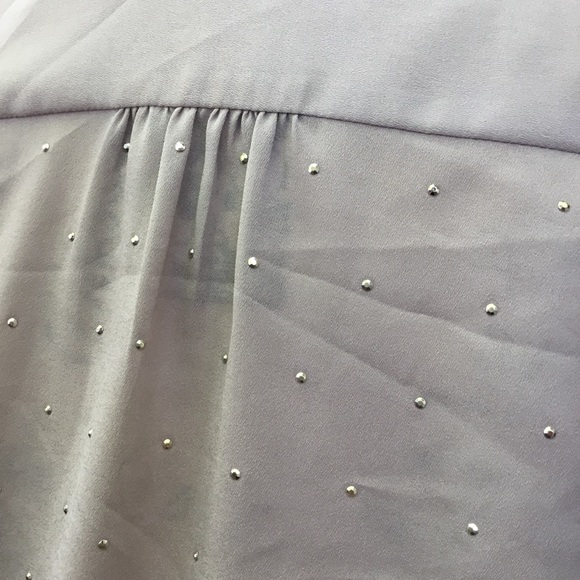 Calvin Klein | Tops | Calvin Klein Tan Blouse With Gems | Poshmark